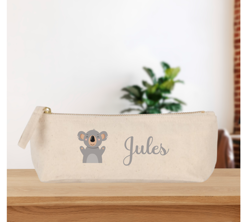 Trousse école crayon personnalisé enfant - animaux- La Fabrique Enchantée