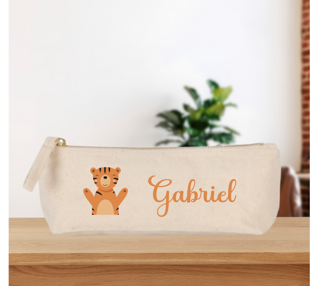 Trousse école crayon personnalisé enfant - animaux- La Fabrique Enchantée